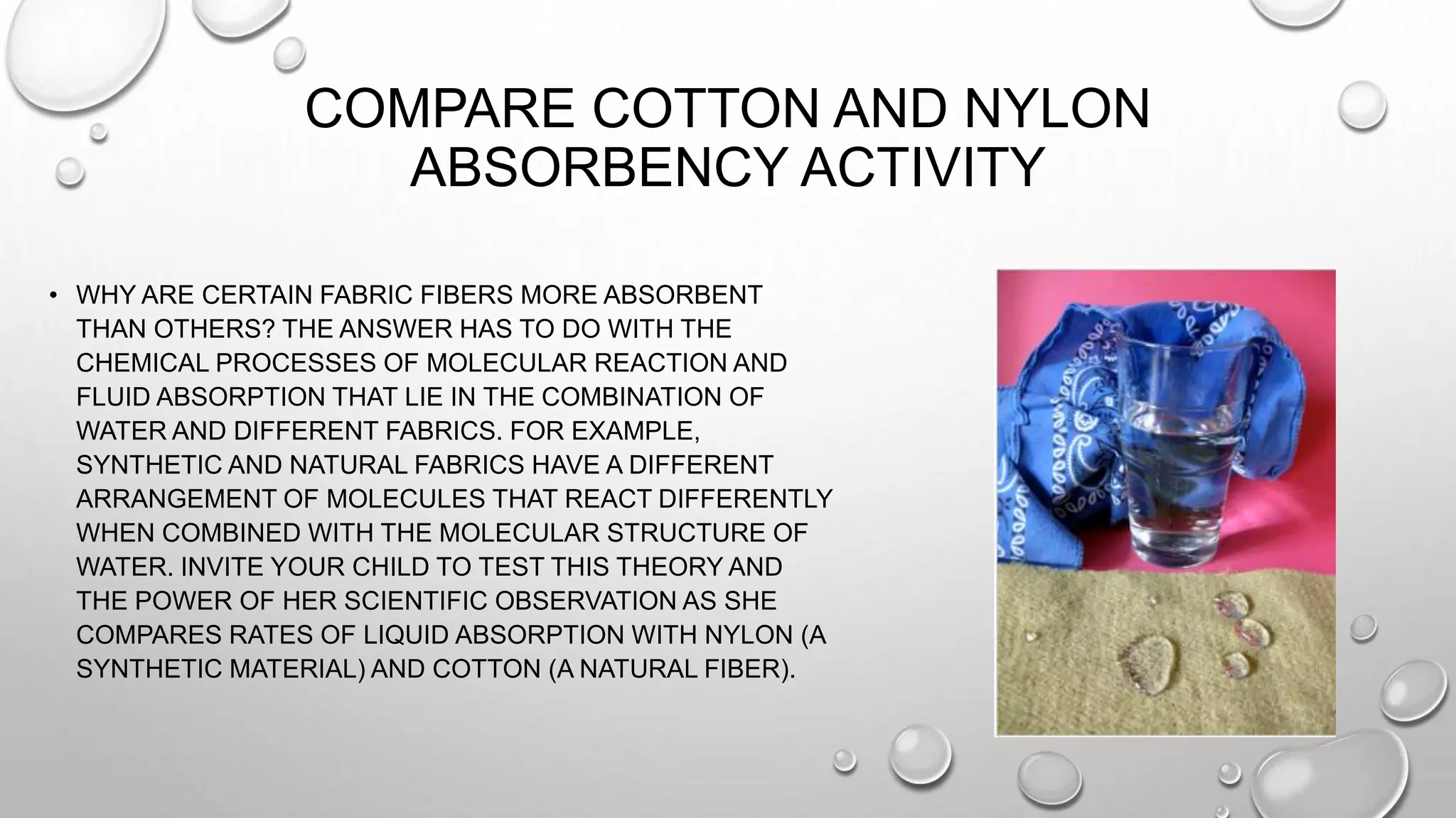 How to test absorbency of a fabric. | PPTX