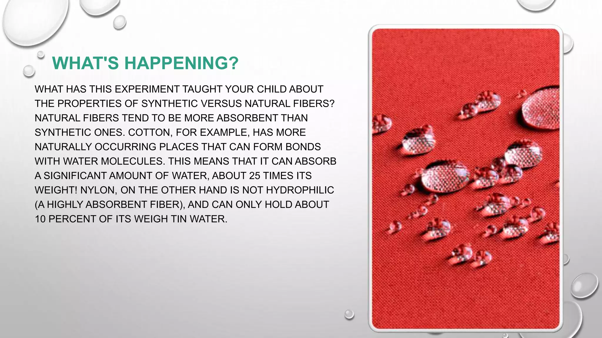 How to test absorbency of a fabric. | PPTX