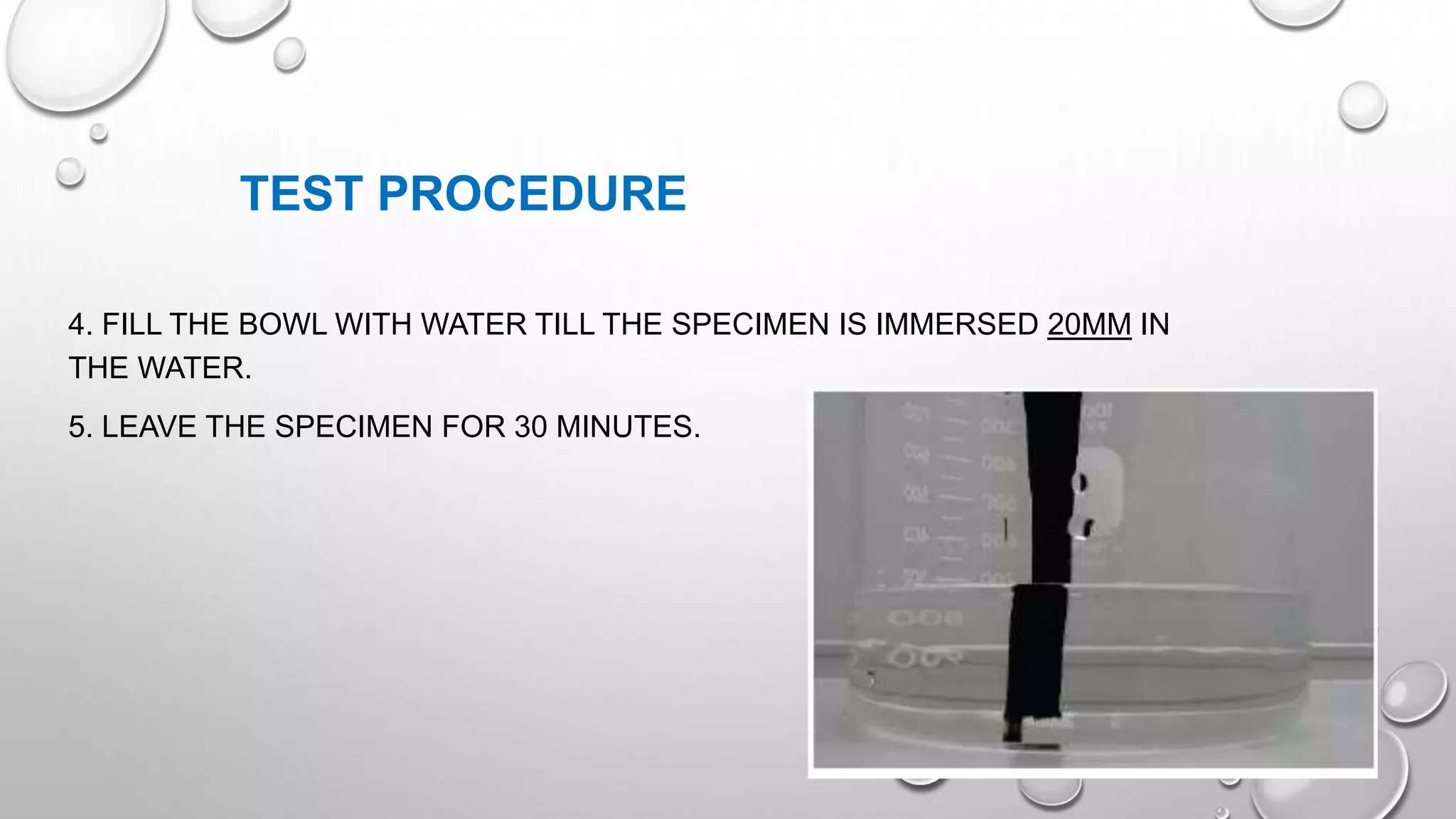 How to test absorbency of a fabric. | PPTX