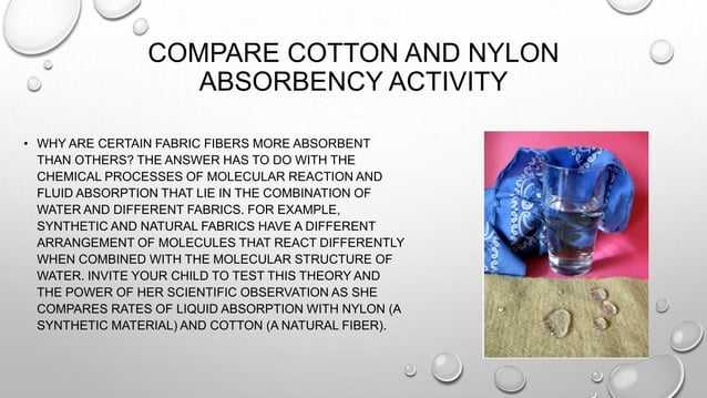 How to test absorbency of a fabric. | PPTX | Hair Care | Beauty