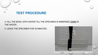 How to test absorbency of a fabric. | PPTX