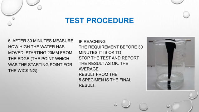 How to test absorbency of a fabric. | PPTX | Hair Care | Beauty