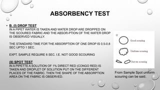 How to test absorbency of a fabric. | PPTX