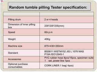 pillinng test & abrasion resistance | PPTX