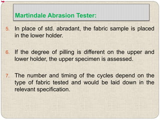 pillinng test & abrasion resistance | PPTX