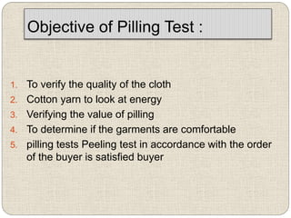 pillinng test & abrasion resistance | PPTX