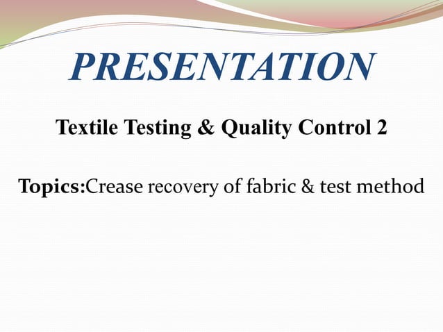 crease Recovery | PPT