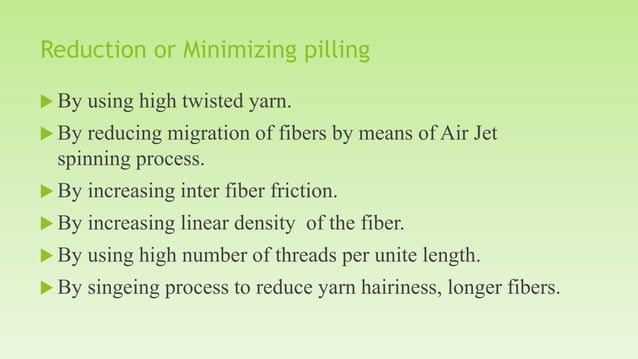 Pilling on fabric or garments | PPTX