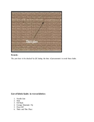 faults of fabric woven and knitting | PDF