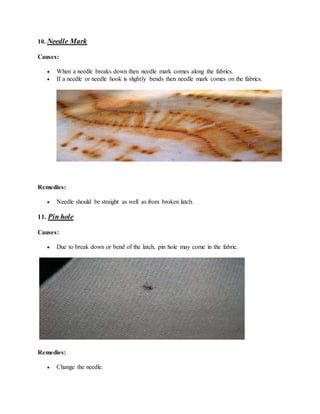 faults of fabric woven and knitting | PDF