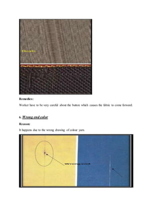 faults of fabric woven and knitting | PDF