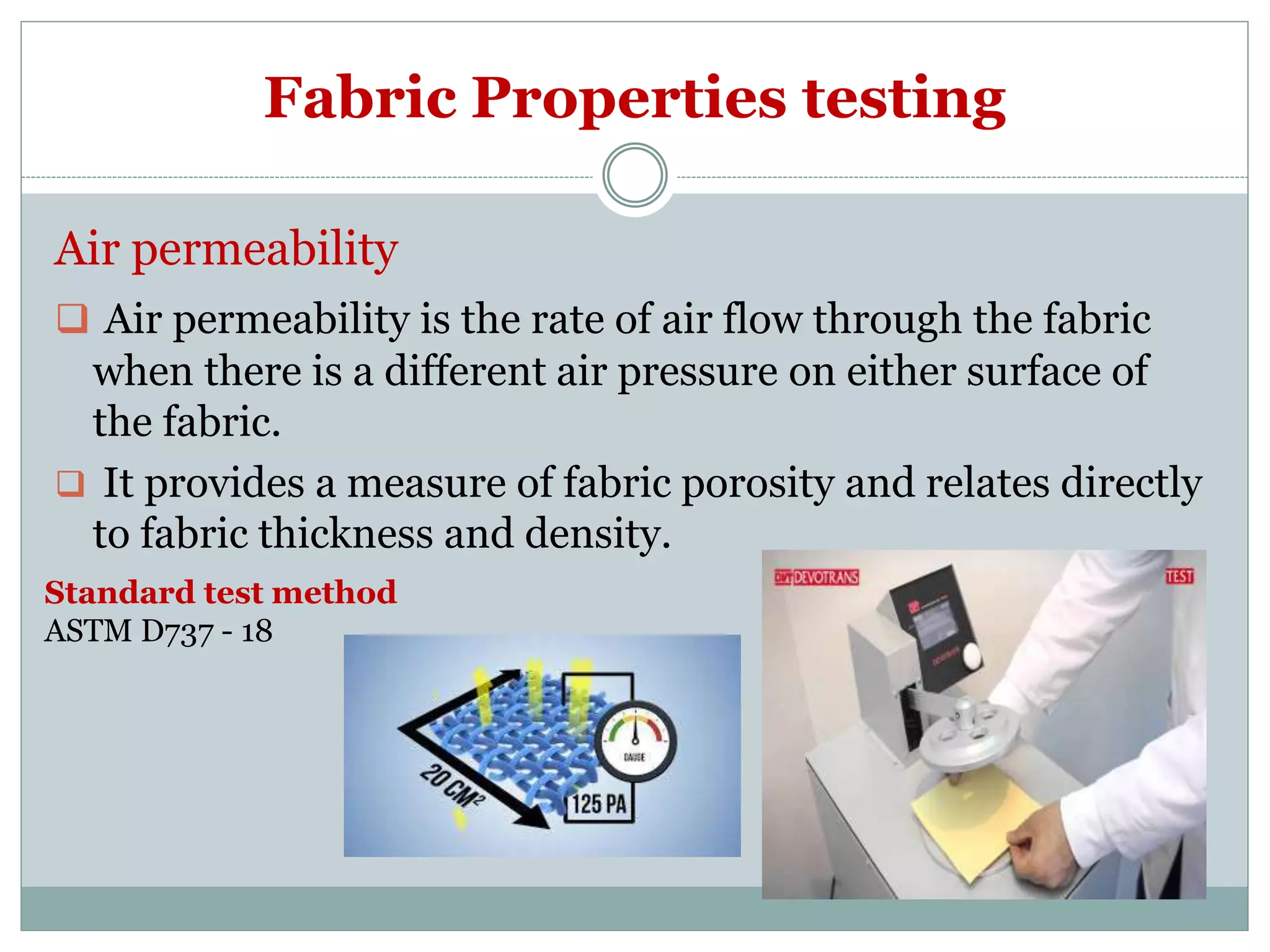 Fabric Testing and quality control | PPTX