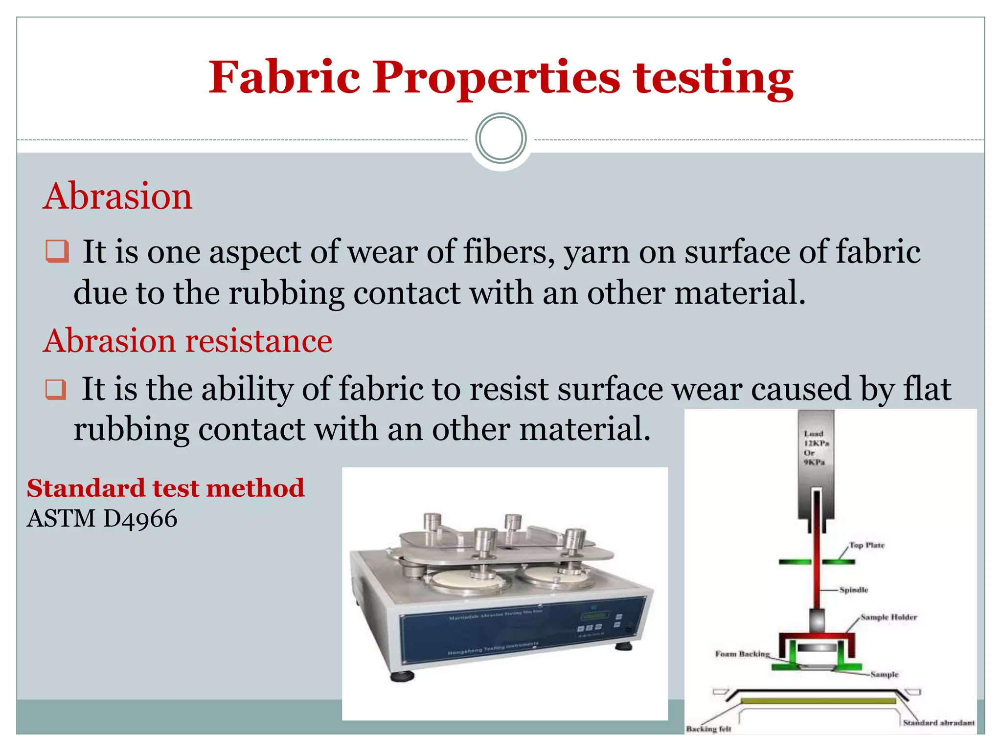 Fabric Testing and quality control | PPTX