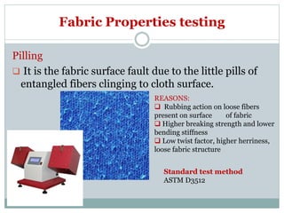 Fabric Testing and quality control | PPTX