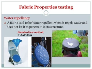 Fabric Testing and quality control | PPTX