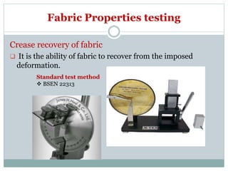 Fabric Testing and quality control | PPTX
