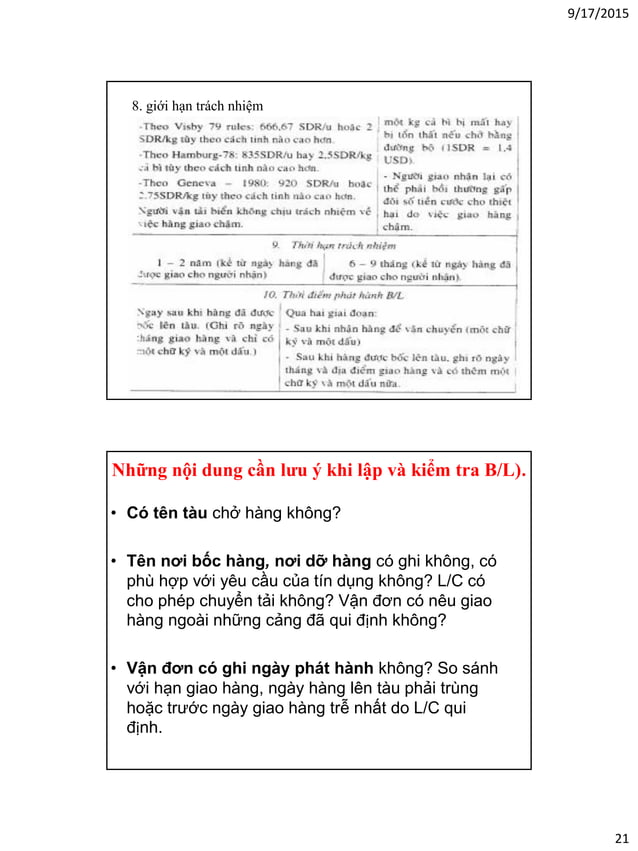 TTQT - Kỹ thuật kiểm tra Bộ chứng từ và cách phòng tránh bất đồng BCT thanh toán theo L/C | PDF