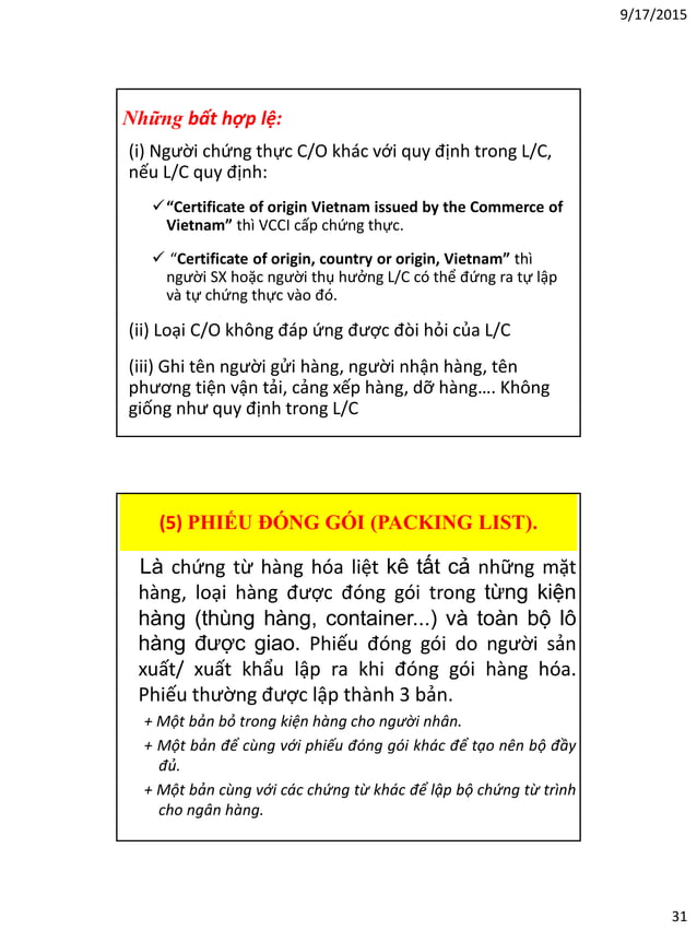TTQT - Kỹ thuật kiểm tra Bộ chứng từ và cách phòng tránh bất đồng BCT thanh toán theo L/C | PDF