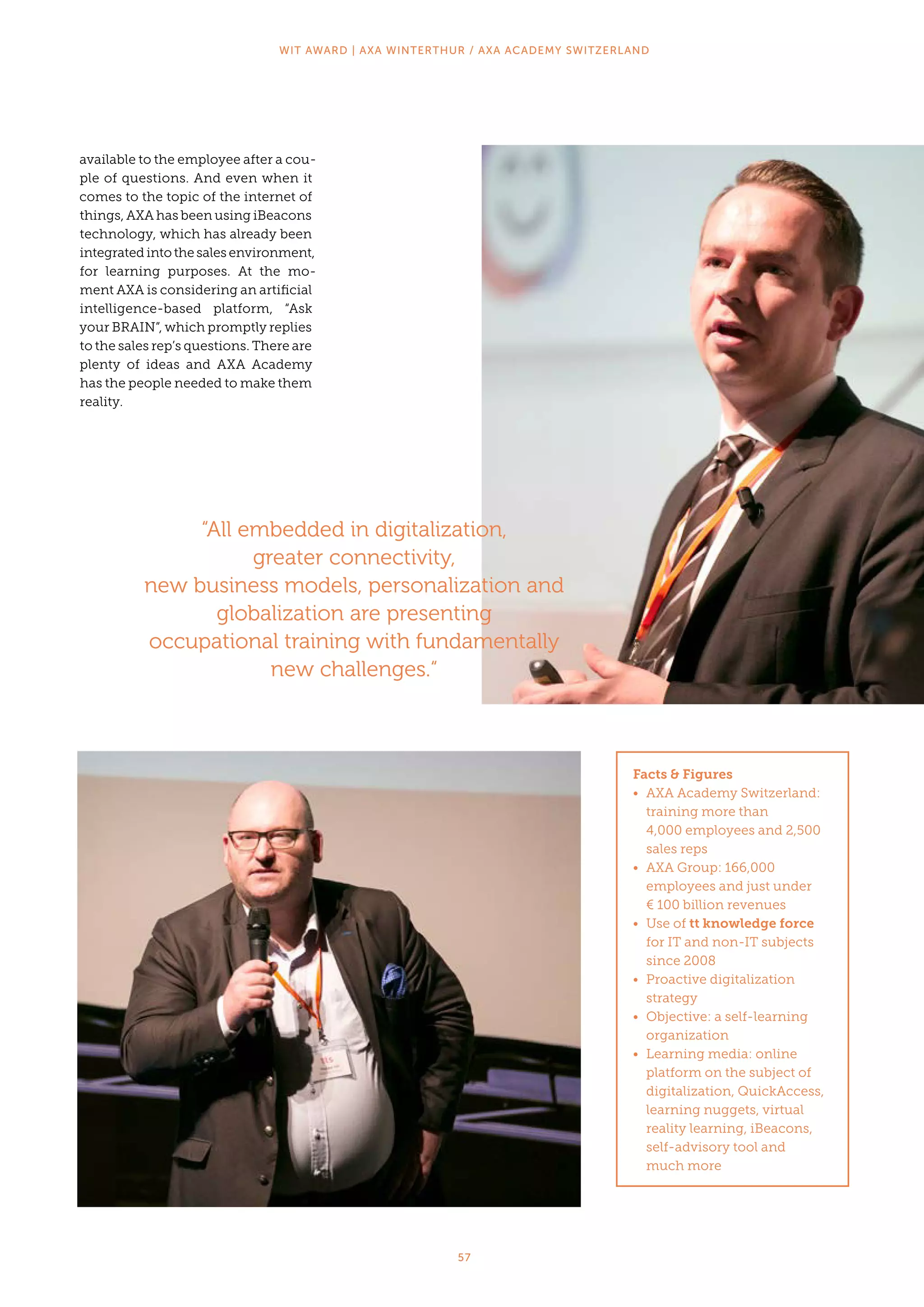 Axa Winterthur uses TTS products for digitalisation preparation | PDF