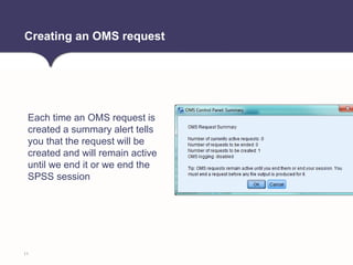 Tech Tip: Output Management System (OMS) in IBM SPSS Statistics | PDF