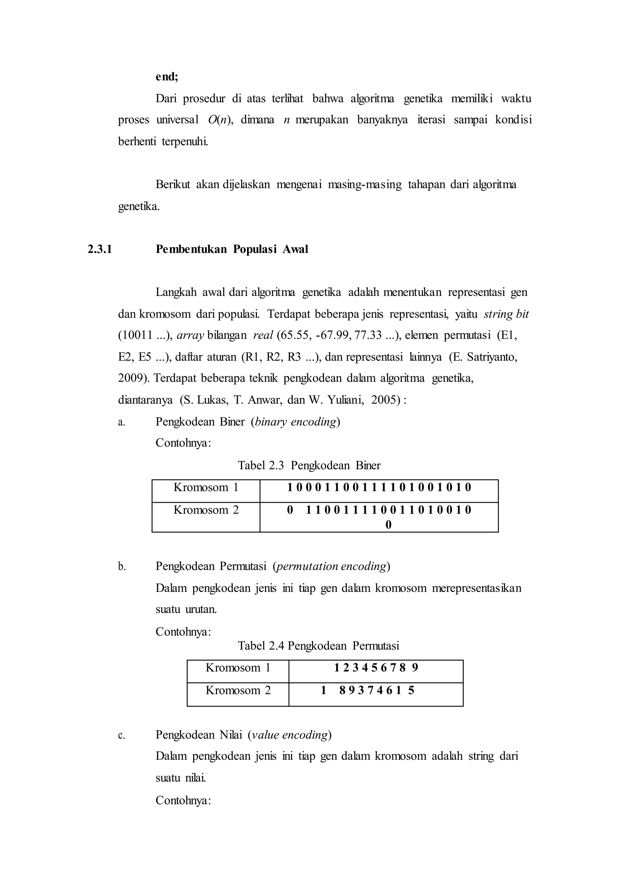 MAKALAH TENTANG ALGORITMA GENETIKA | DOCX