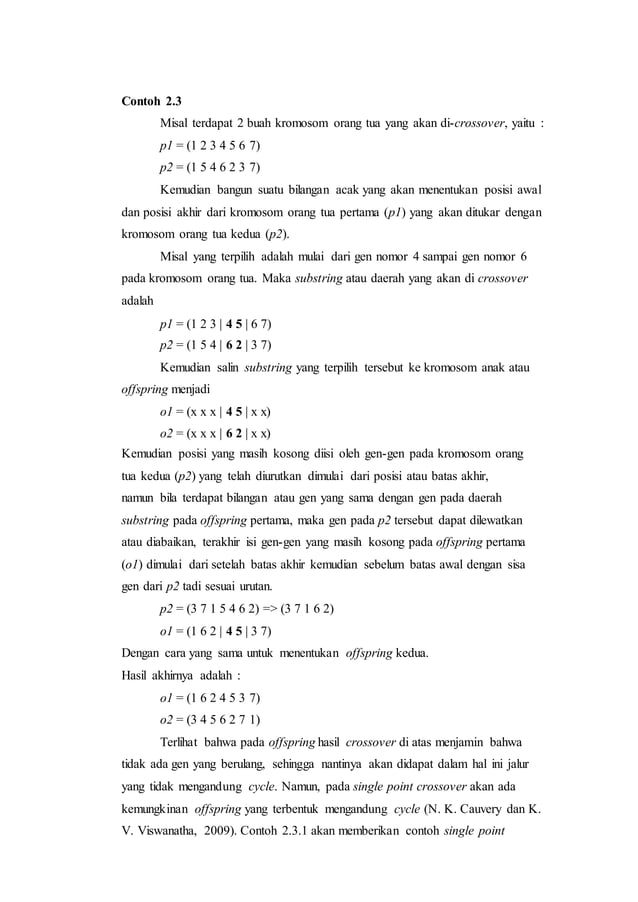 MAKALAH TENTANG ALGORITMA GENETIKA | DOCX