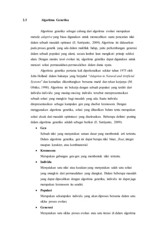 MAKALAH TENTANG ALGORITMA GENETIKA | DOCX