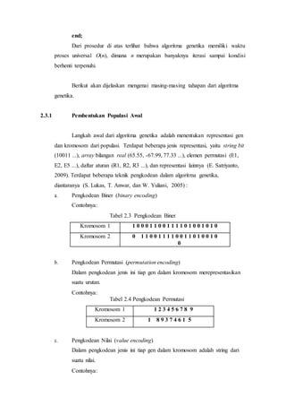 MAKALAH TENTANG ALGORITMA GENETIKA | DOCX