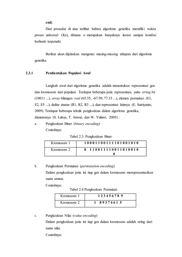 MAKALAH TENTANG ALGORITMA GENETIKA | DOCX