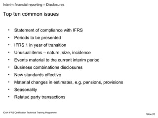 Fs disclosures interim & segment reporting | PPT