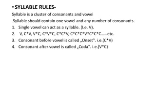 Comparative study of Text-to-Speech Synthesis for Indian Languages by using Syllable Approach | PPT