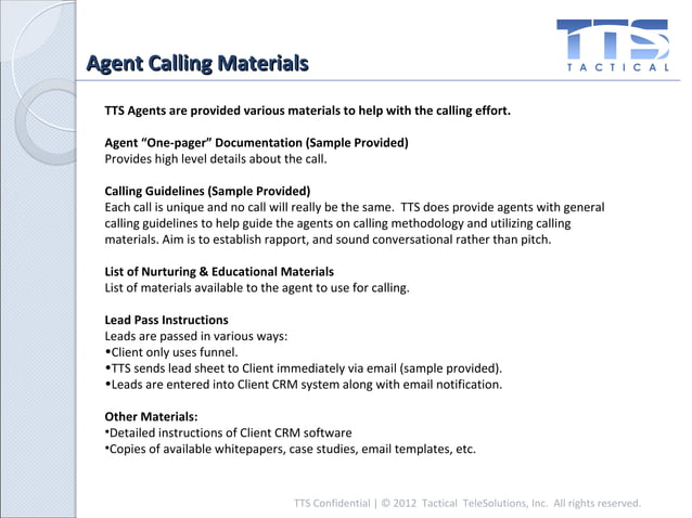 TTS strategic campaign process | PPT