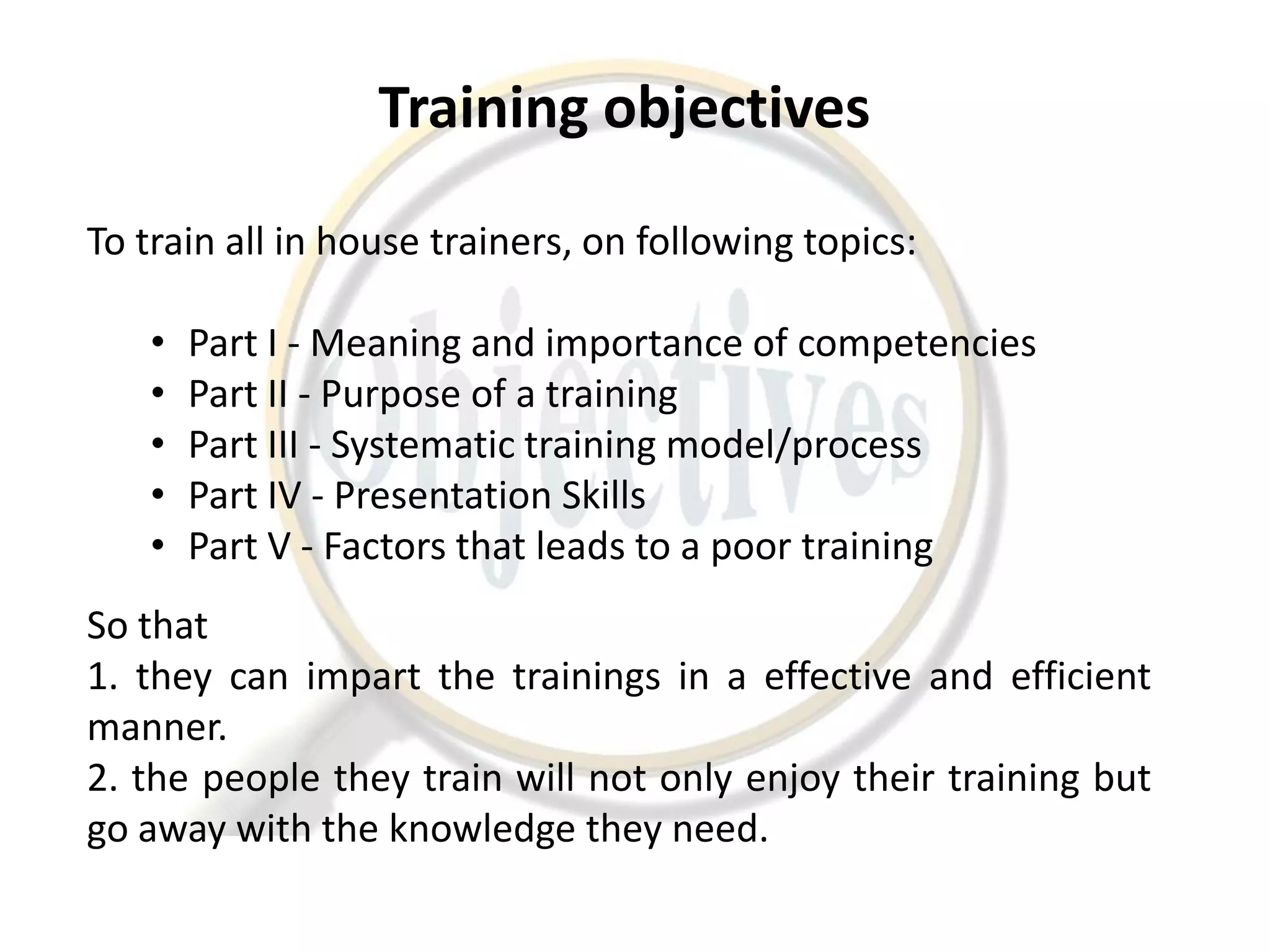 Train the trainer | PDF
