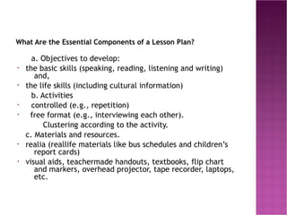 TTT, Lesson planning | ODP