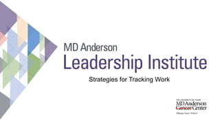 leadership institure - Strategic for work tracking | PPT