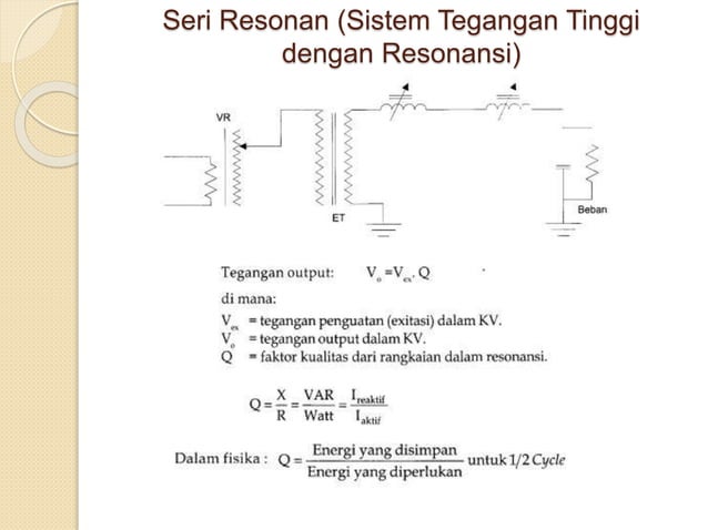 TEKNIK TEGANGAN TINGGI - Sumber tegangan arus bolak balik | PPT