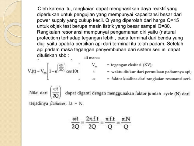 TEKNIK TEGANGAN TINGGI - Sumber tegangan arus bolak balik | PPT