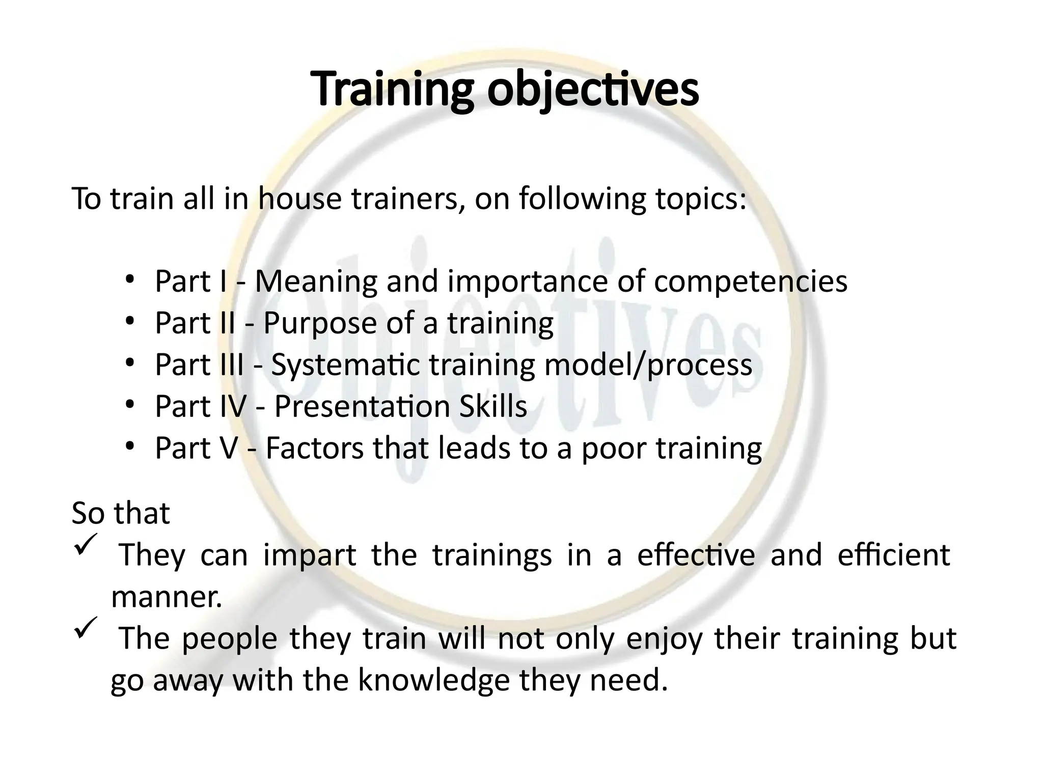 Train the Trainer awareness session for employees | PPTX