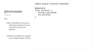 Code Generation with Groovy, Lombok, AutoValue and Immutables - Ted's Tool Time | PPT