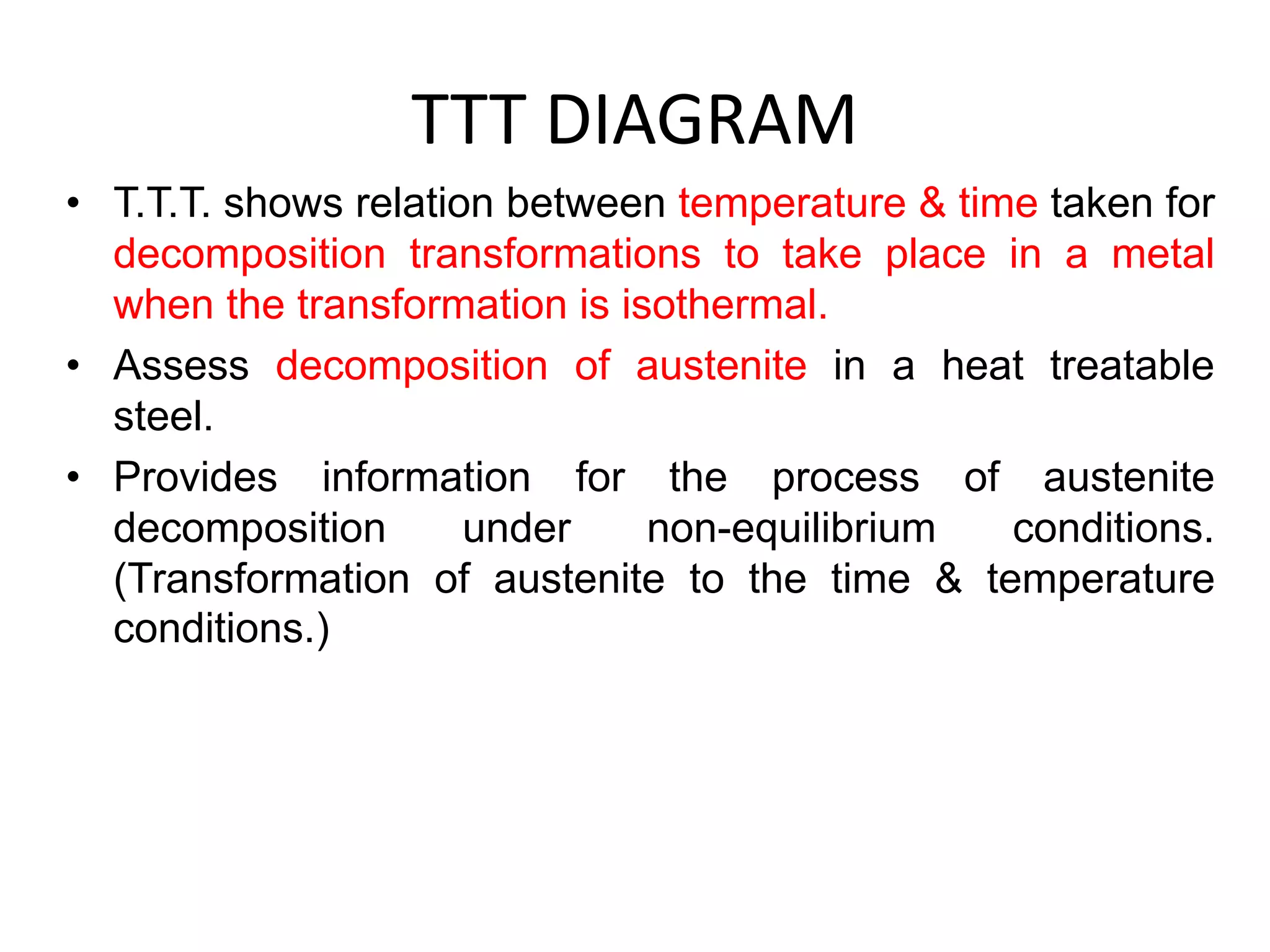 IRON CARBON EQUILIBRIUM DIAGRAM, TTT DIAGRAM AND HEAT TREATMENT | PPTX