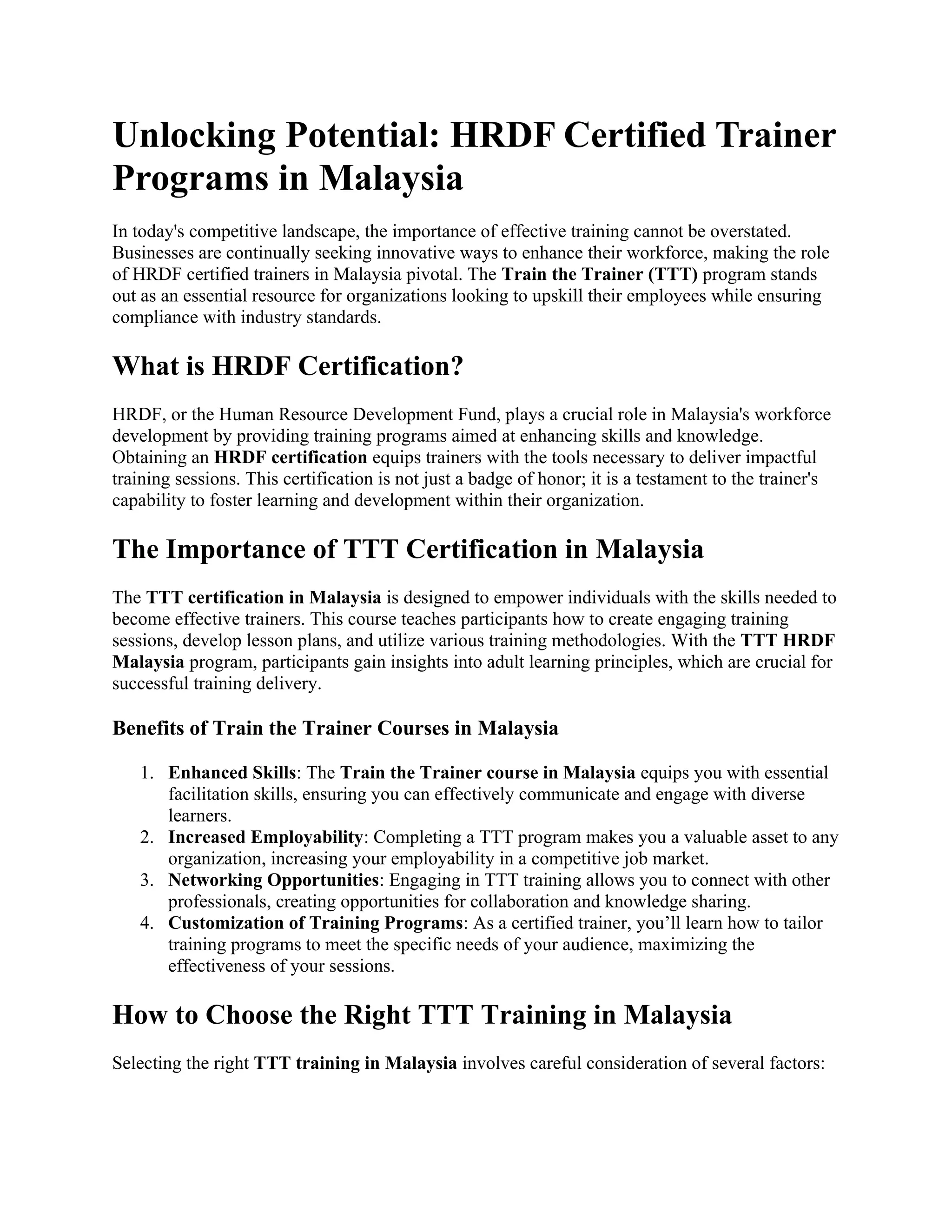 Jackson Ng: Train the Trainers Malaysia - HRDF Certified | DOCX | Education