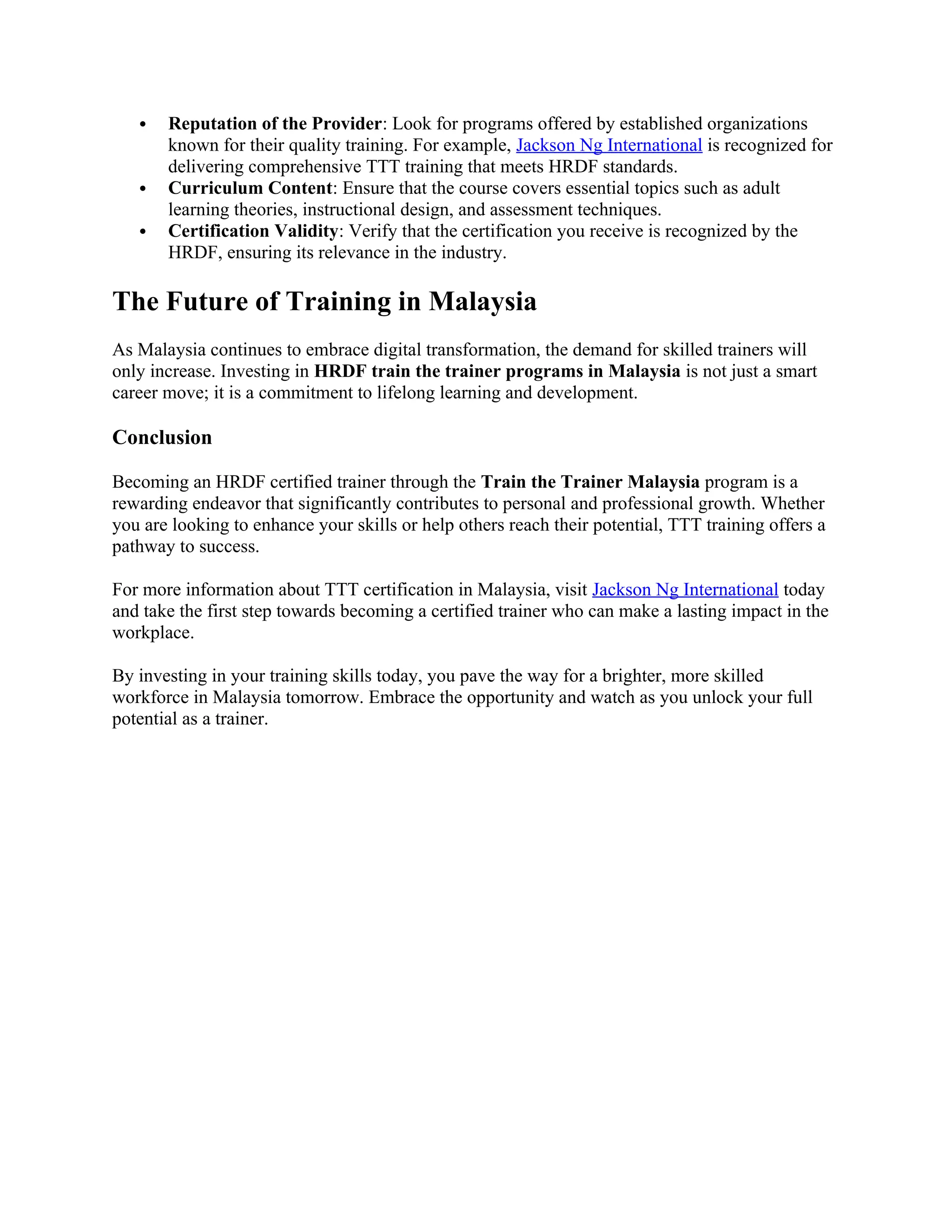 Jackson Ng: Train the Trainers Malaysia - HRDF Certified | DOCX