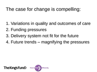Time to Think Differently: The case for change | PPT
