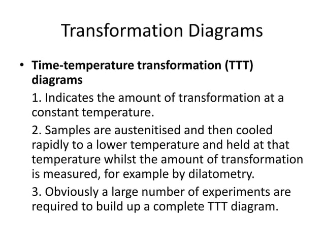 TTT diagram | PPTX | Chemistry | Science