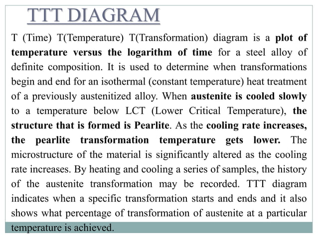 TIME TEMPERATURE TRANSFORMATION DIAGRAM | PPTX