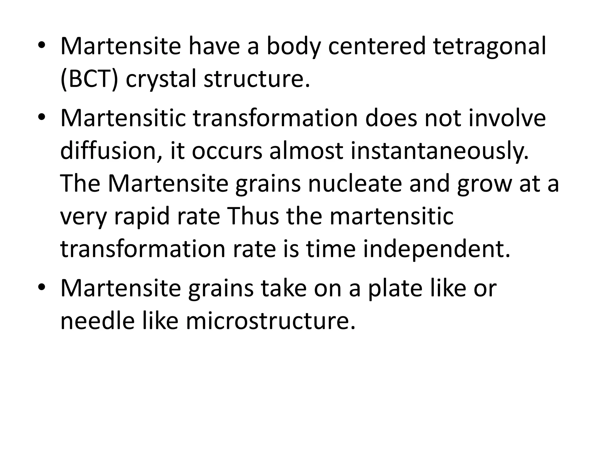 Ttt diagram for eutectoid steel(bainite, spherodite, martensite) | PPTX