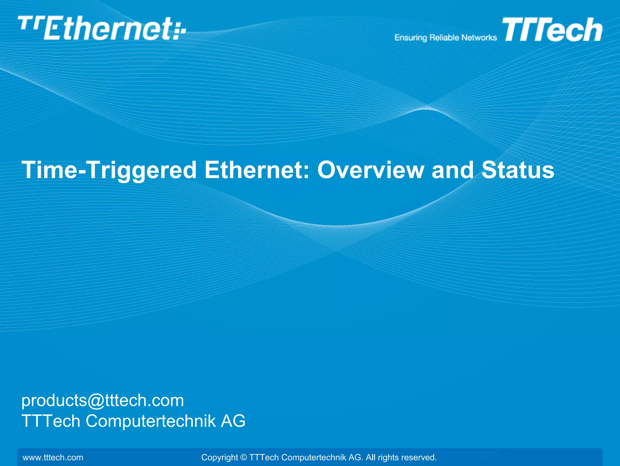 Time Triggered Ethernet - Overview | PDF