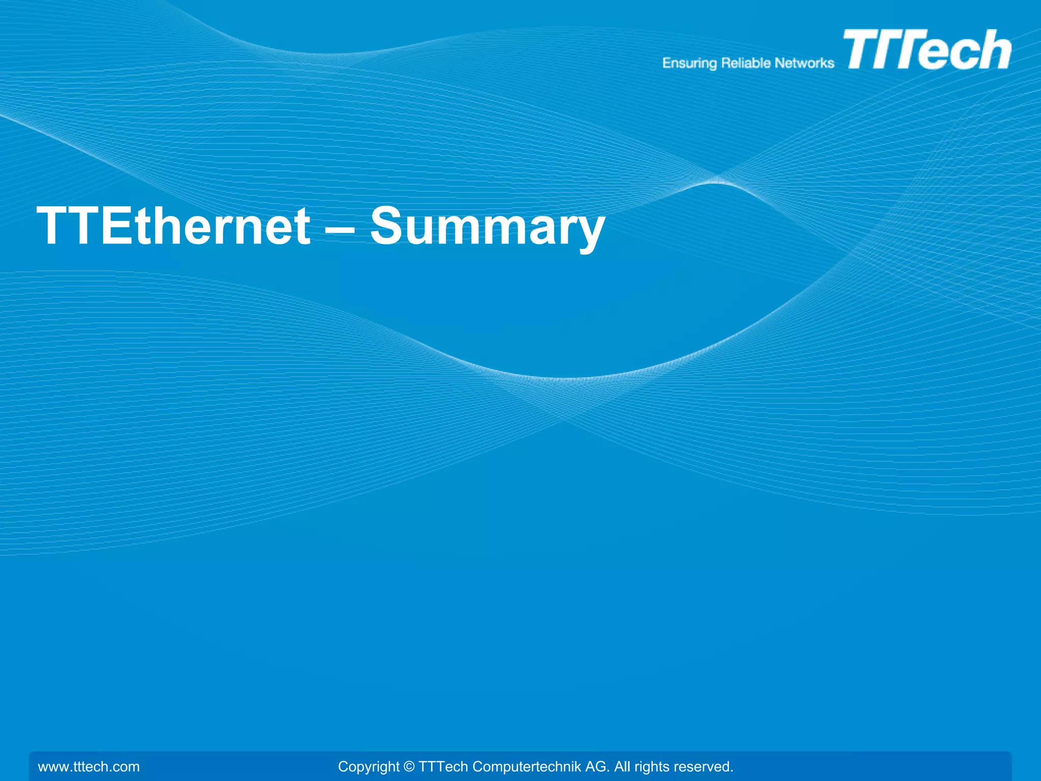 Time Triggered Ethernet - Overview | PDF