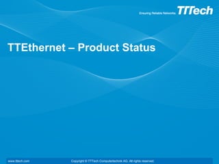 Time Triggered Ethernet - Overview | PDF