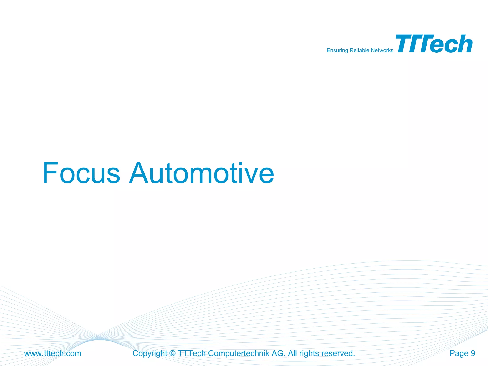 Company overview: Automotive + TTEthernet | PDF